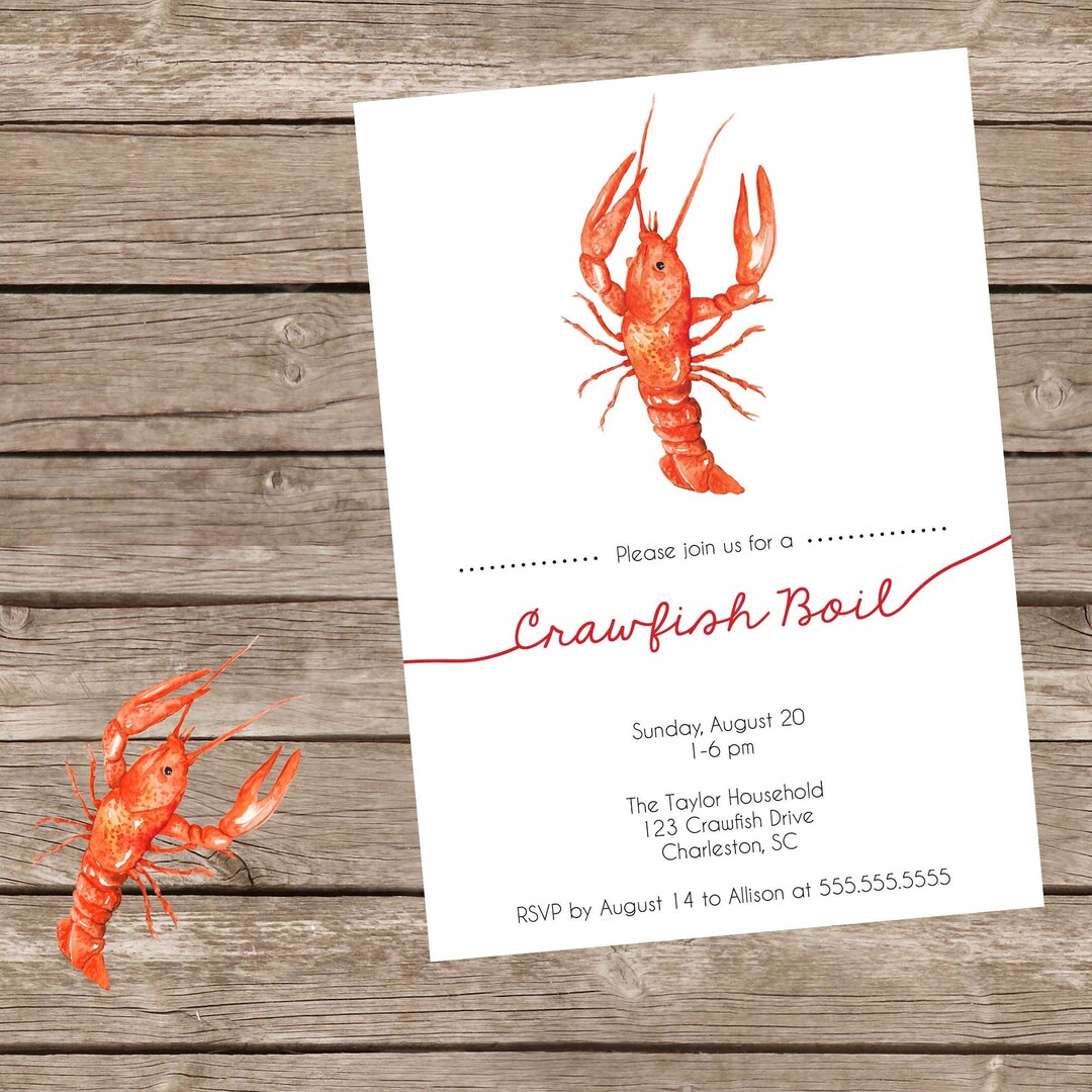 Crawfish Boil Invitation - Etsy