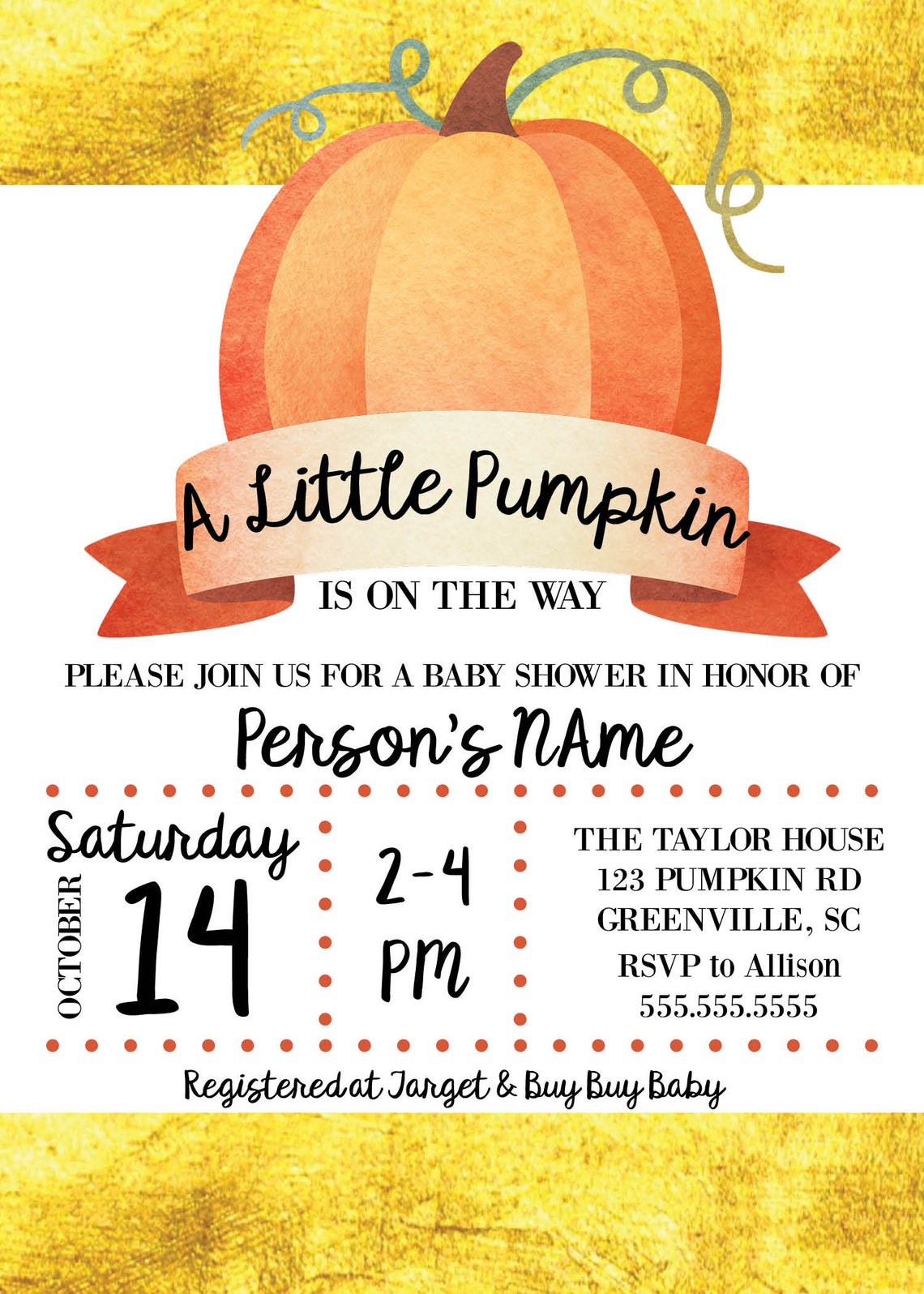 A Little Pumpkin Baby Shower Invite - Etsy