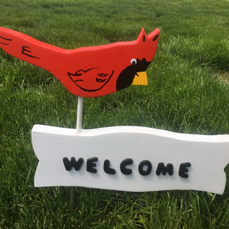 Cardinal Lawn Ornaments - Etsy