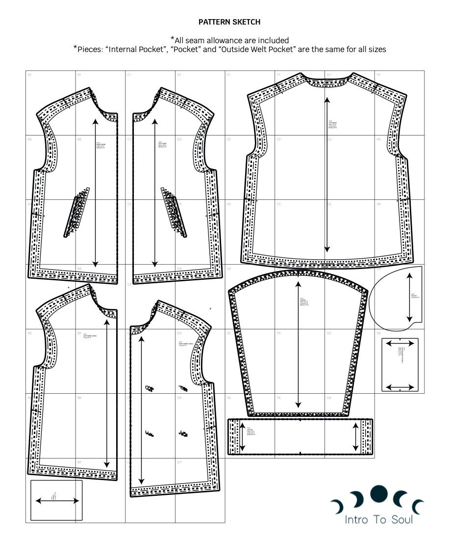 SEWING PATTERN: Jersey to Puffer Jacket - Etsy Canada