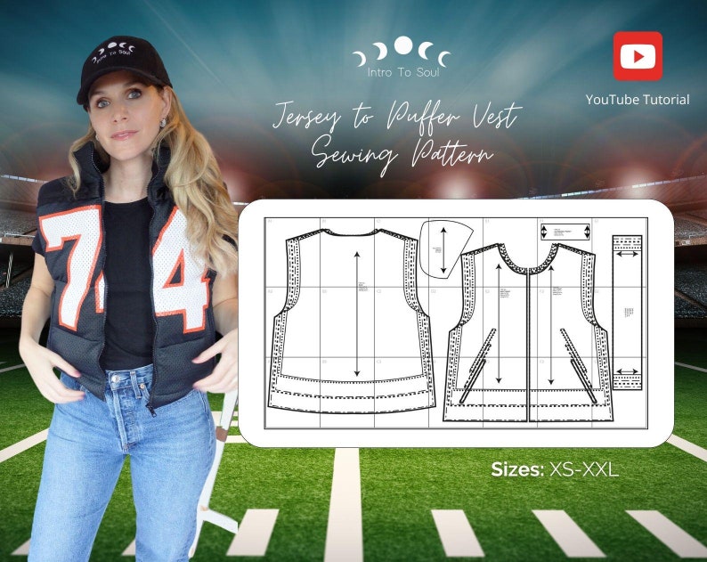 Jersey to Puffer Vest THE SEWING PATTERN (for Women) - Etsy