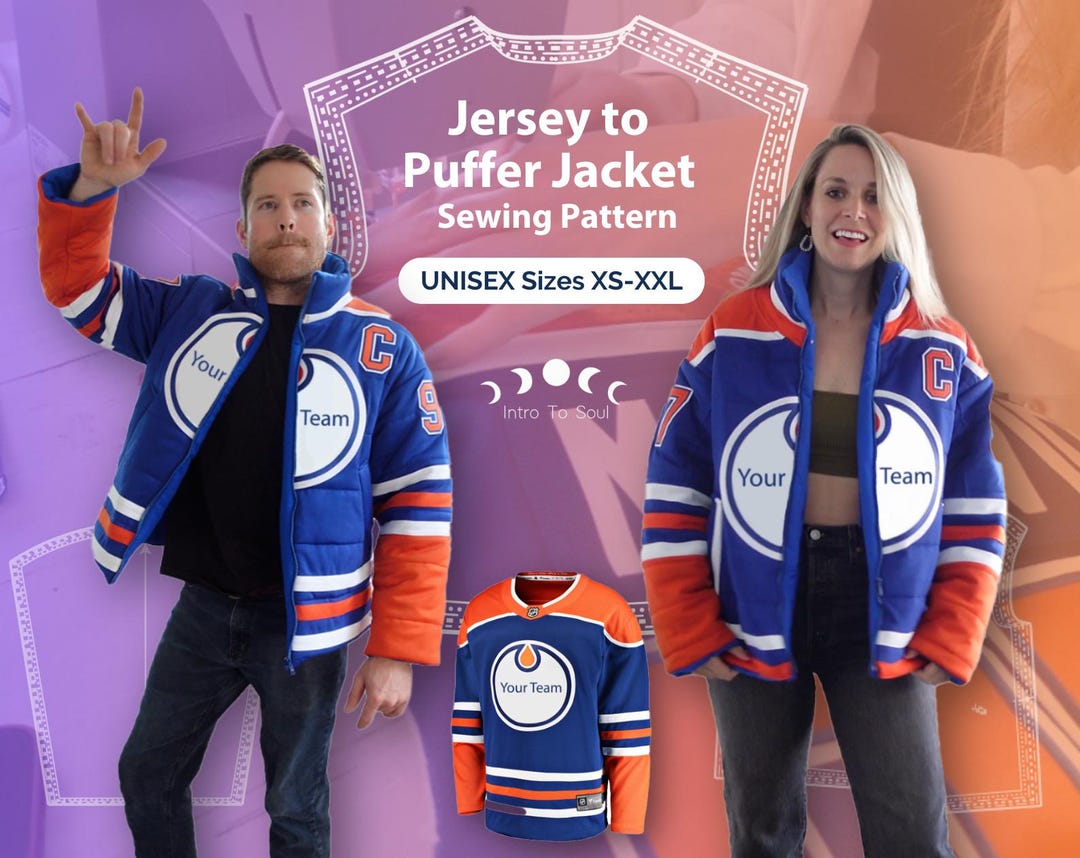SEWING PATTERN: Jersey to Puffer Jacket - Etsy