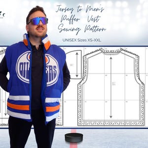 Jersey to Puffer Vest SEWING PATTERN (for MEN) - Etsy
