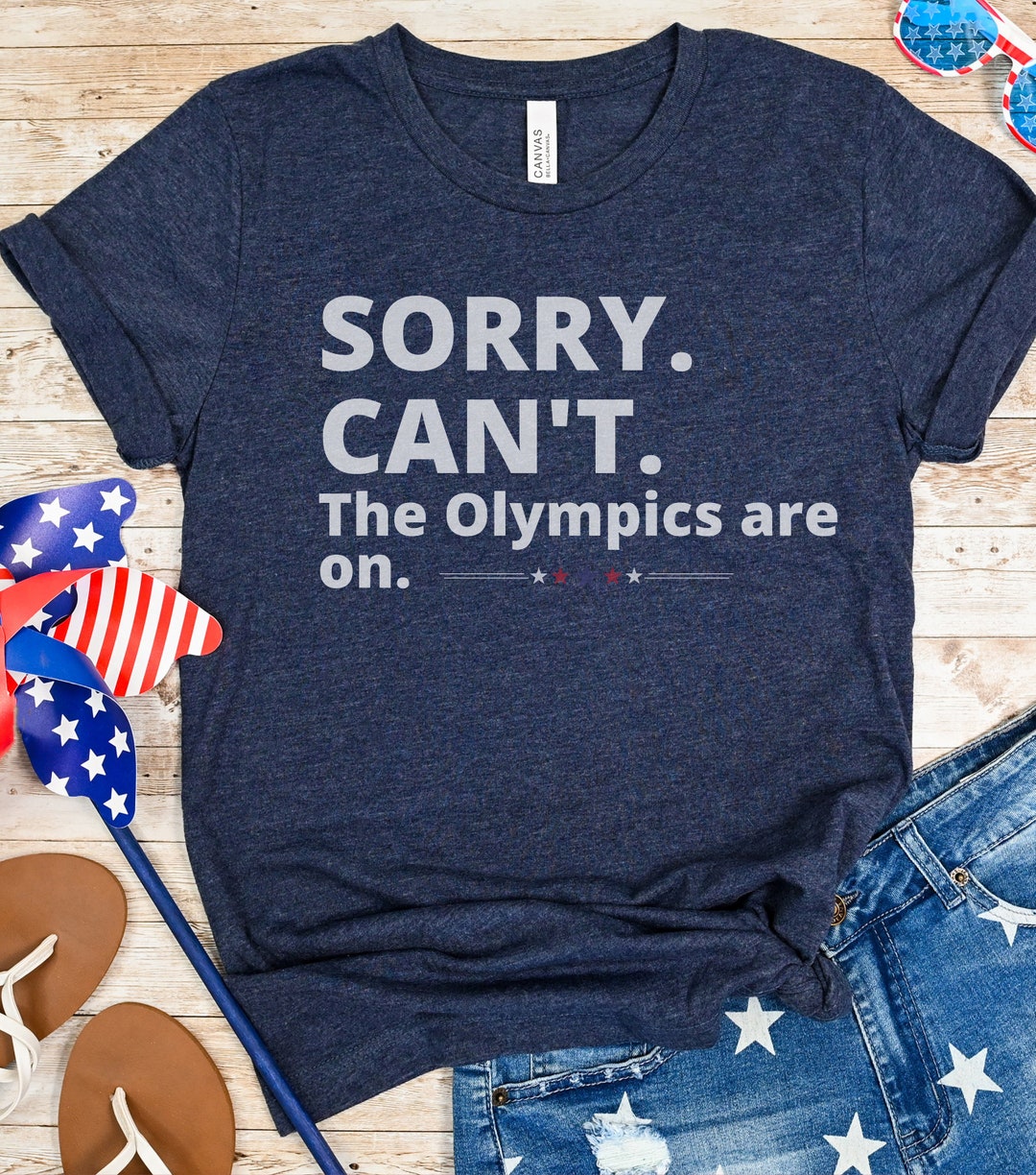 SORRY. CAN'T. the Olympics Are On. Funny Unisex Jersey Short Sleeve Tee ...