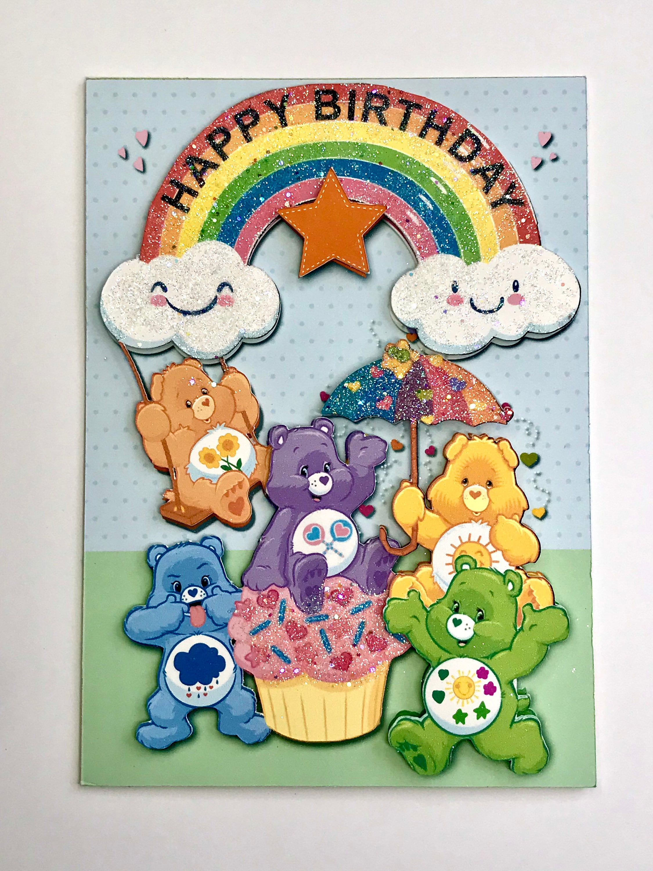 Happy BIRTHDAY CARE BEARS Happy Rainbow Theme Children's | Etsy
