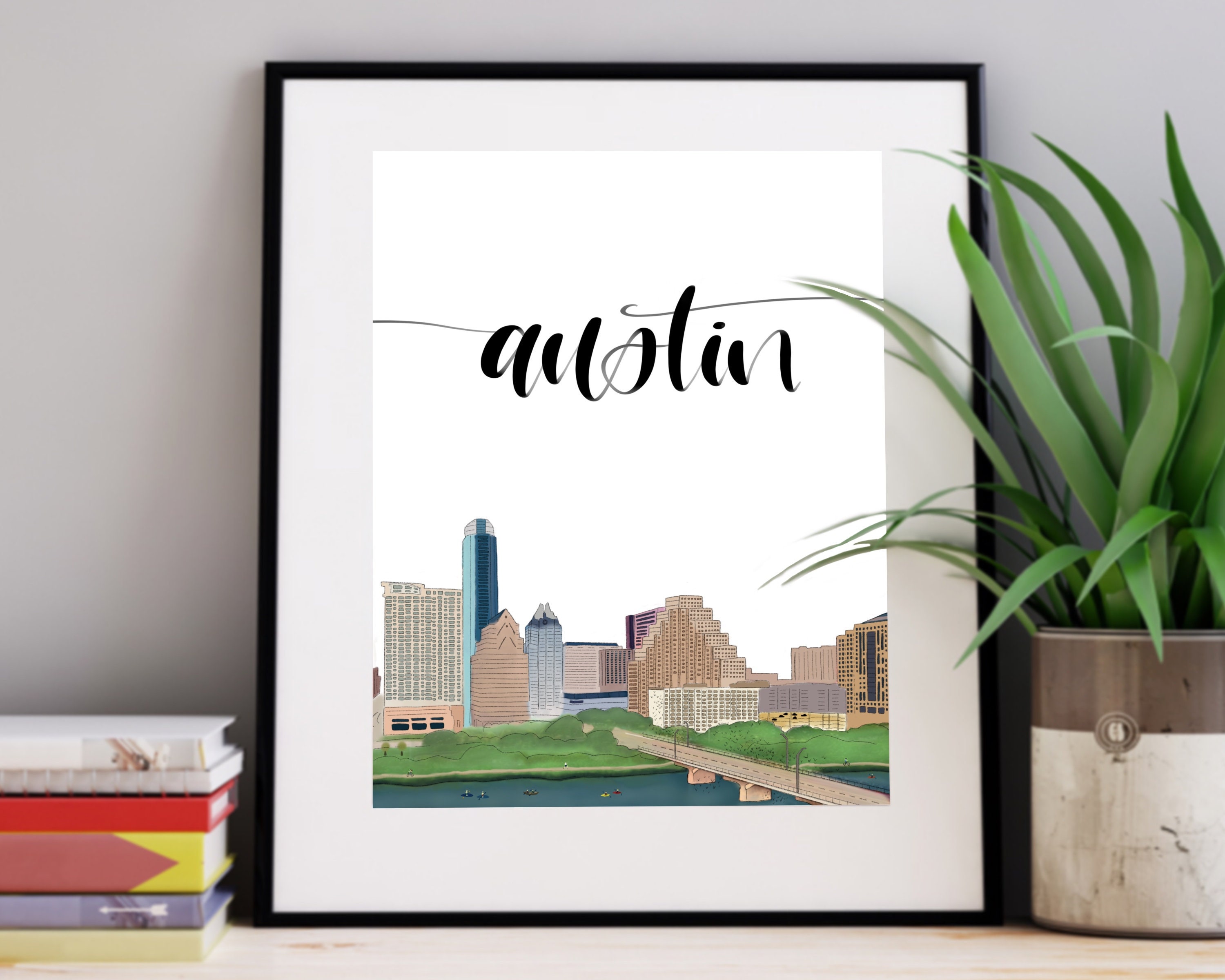 Austin Skyline - Texas Digital Print - Etsy