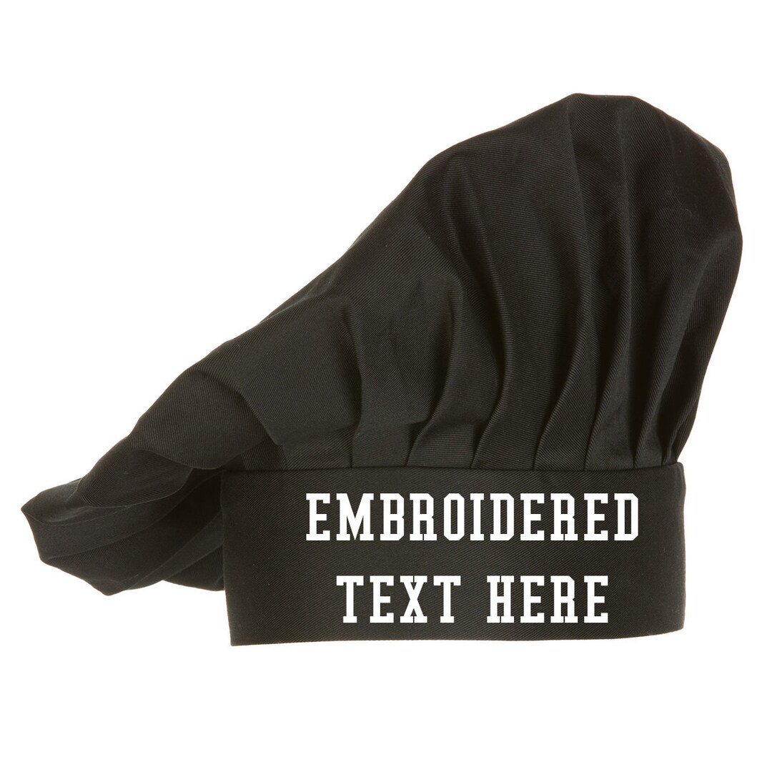 Personalized Chef's Hat in White / Black / Red / Dark - Etsy