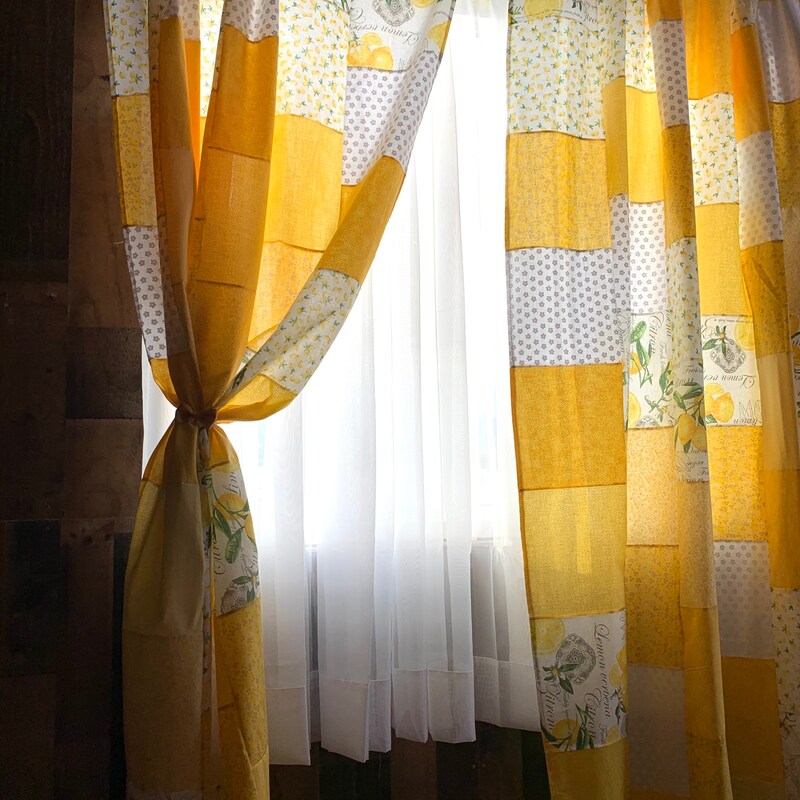 Patchwork Curtain - Etsy