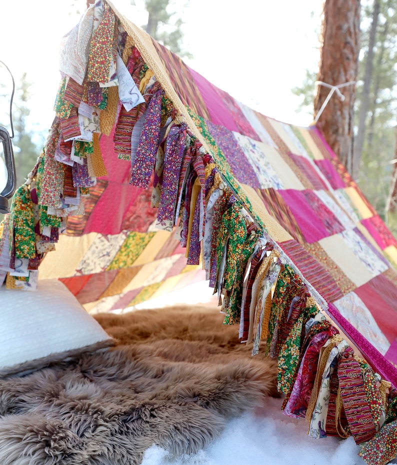 Gypsy Hippie Patchwork Cloth Tent Shabby Canopy Covering - Etsy