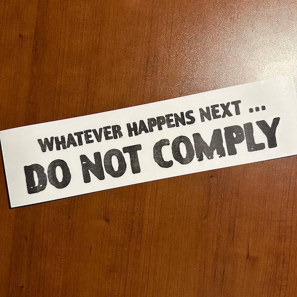 Do Not Comply Stickers - Etsy