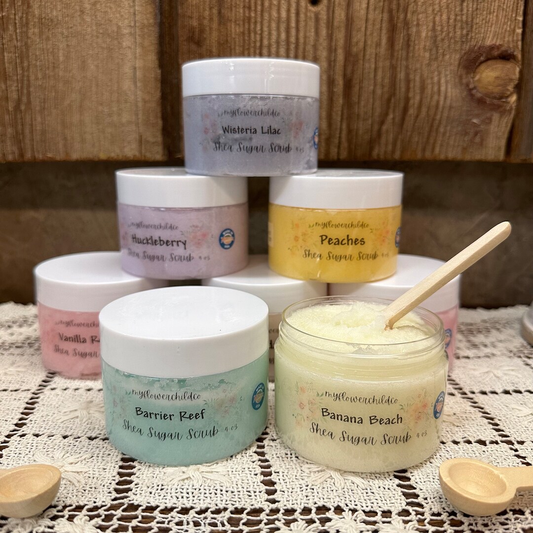 All Natural Shea Butter Sugar Scrub Smooth Creamy 4oz - Etsy