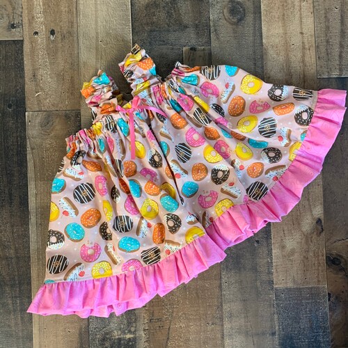 Donut Dress Girls Donut Dress Donuts Outfit Donuts Birthday - Etsy