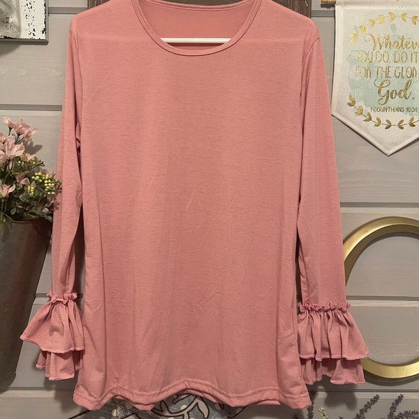 Long Sleeve Ruffle - Etsy