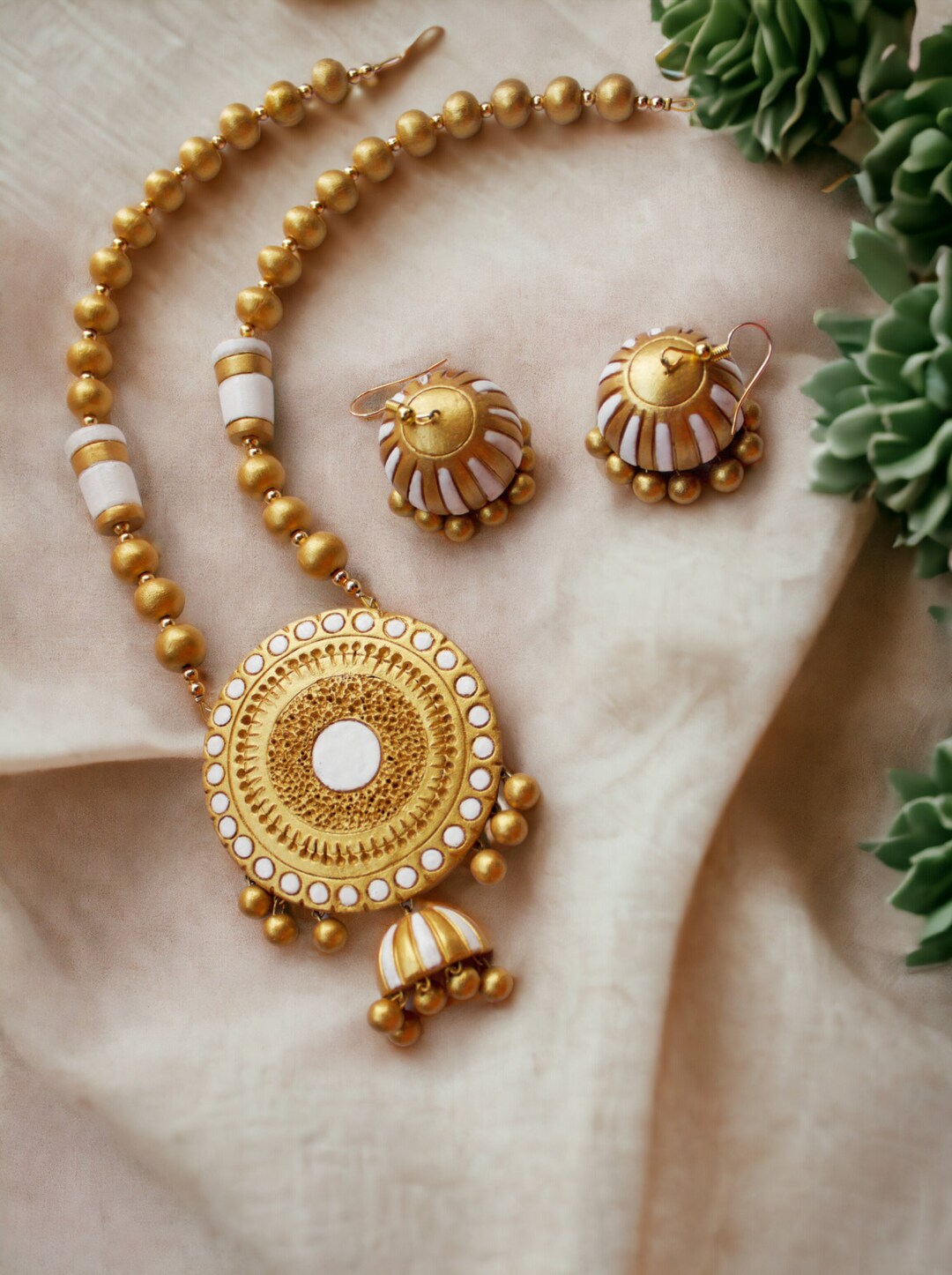 Aadhira Princess Necklace Set, Terracotta Jewelry Set, Festive Wear ...