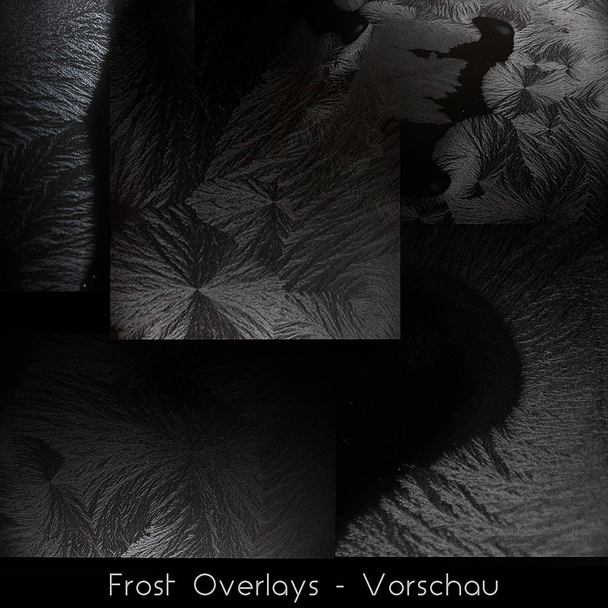 Window Set - Window Frame Overlays, Snowflakes, Frost/ice Crystals ...