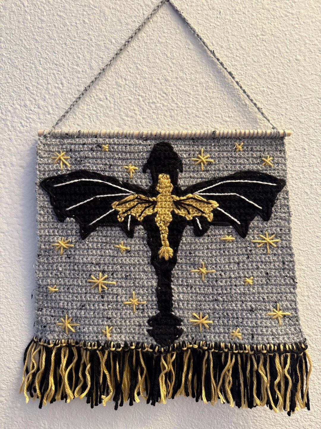 Fourth Wing Tairn and Andarna Crochet Wall Hanging - Physical Item - Etsy