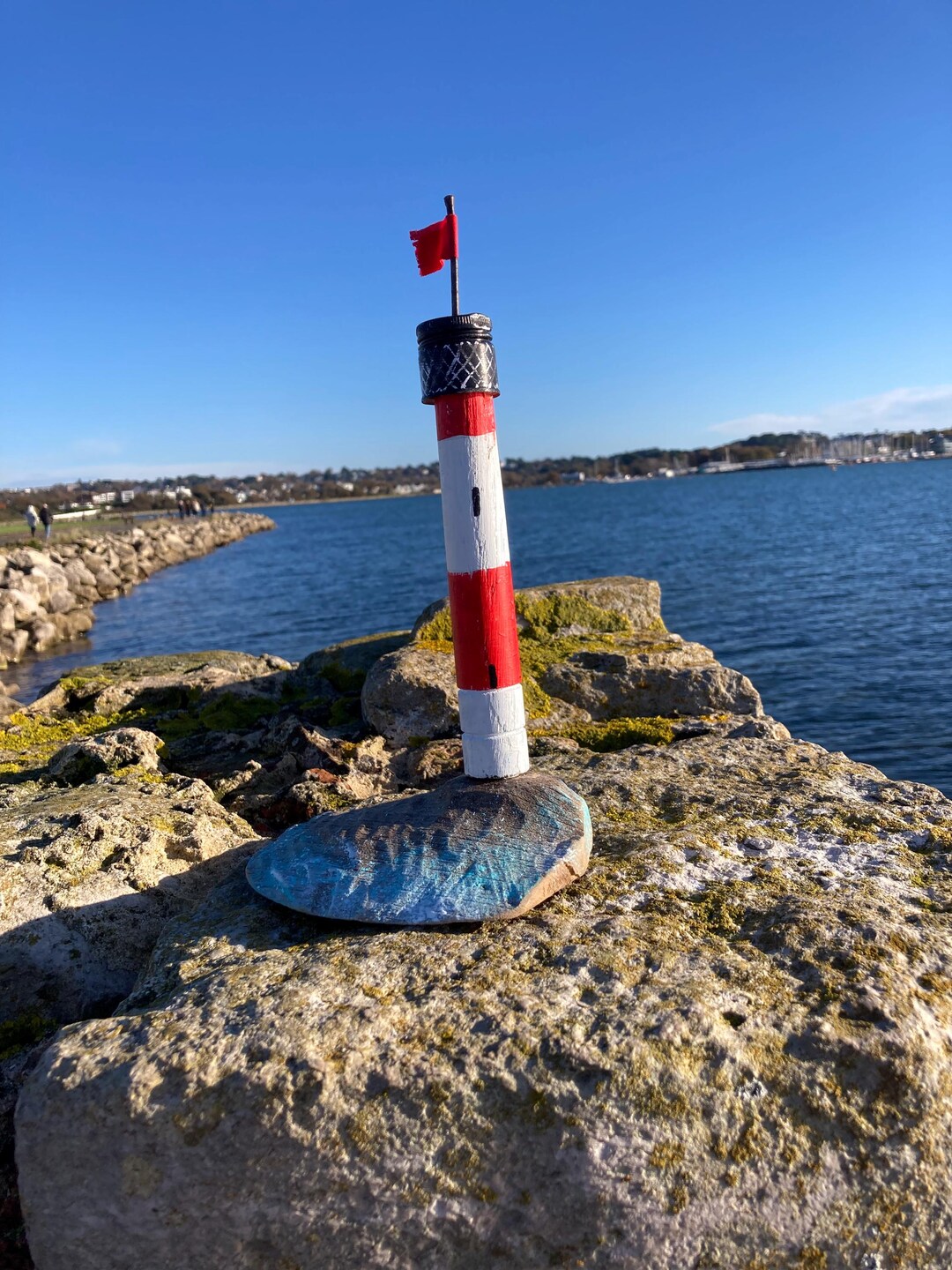Upcycled Wooden Lighthouse: Coastal Beach Decor, Seaside Ornament - Etsy UK