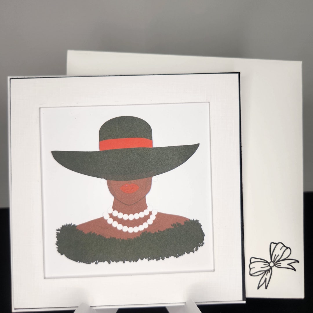 Black Woman, African American Woman, Afro-centric Card, Greeting Card ...