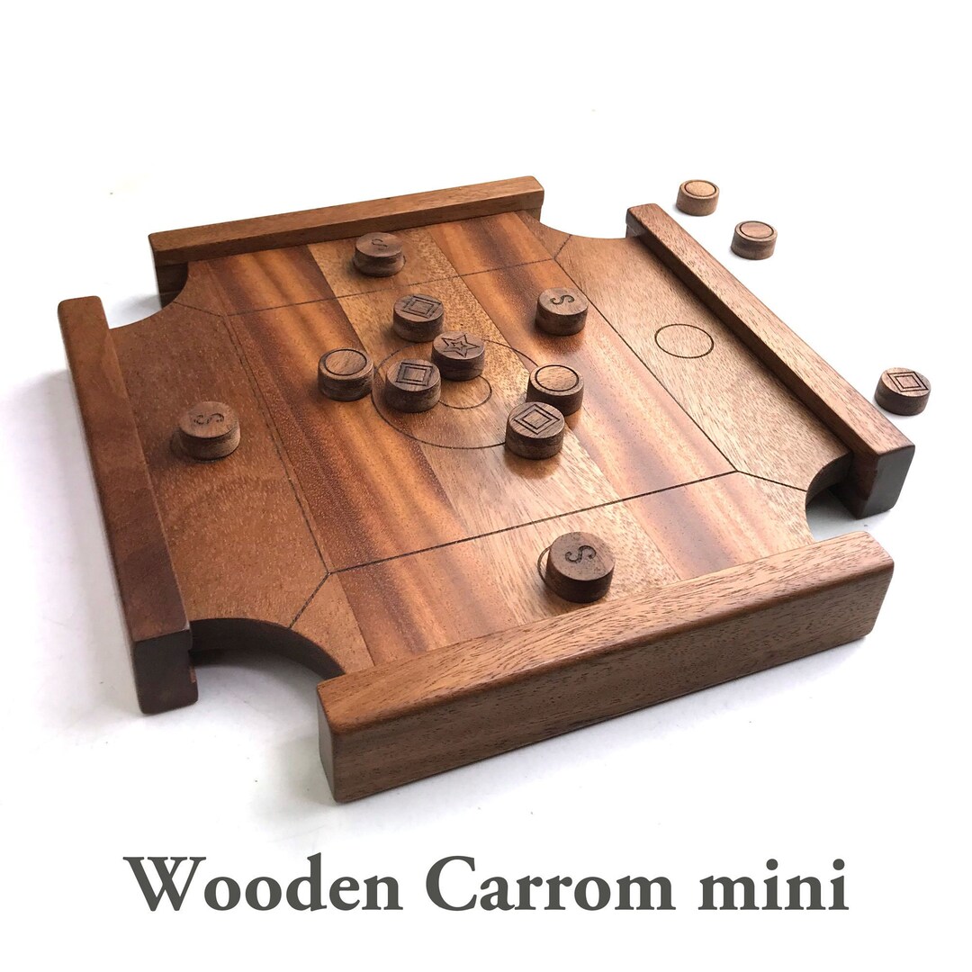 Wooden Carrom Mini - Etsy