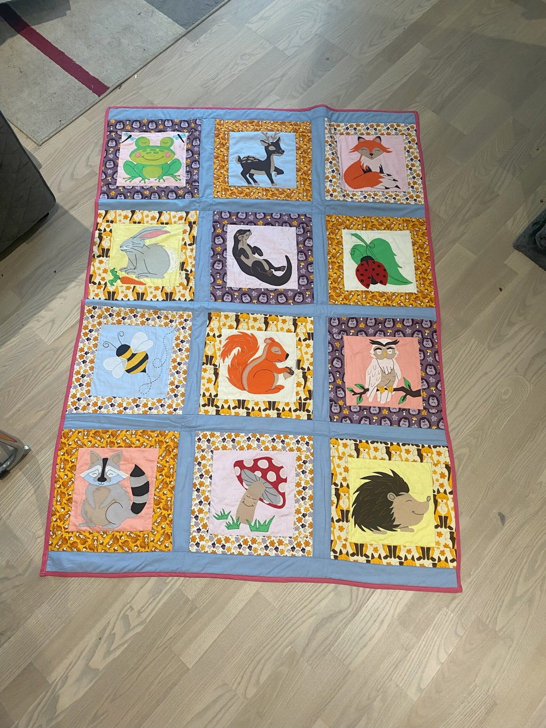 Woodland Animals Quilt Sewing Pattern. Forest Creatures Babies Crib ...