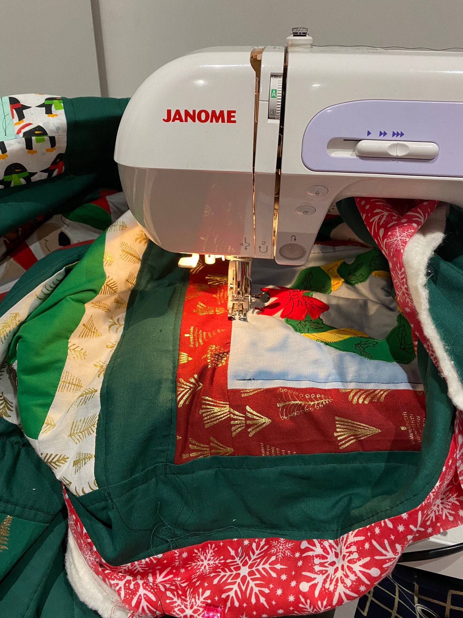 Christmas Characters Patchwork Quilt Sewing Pattern. Festive Holiday ...