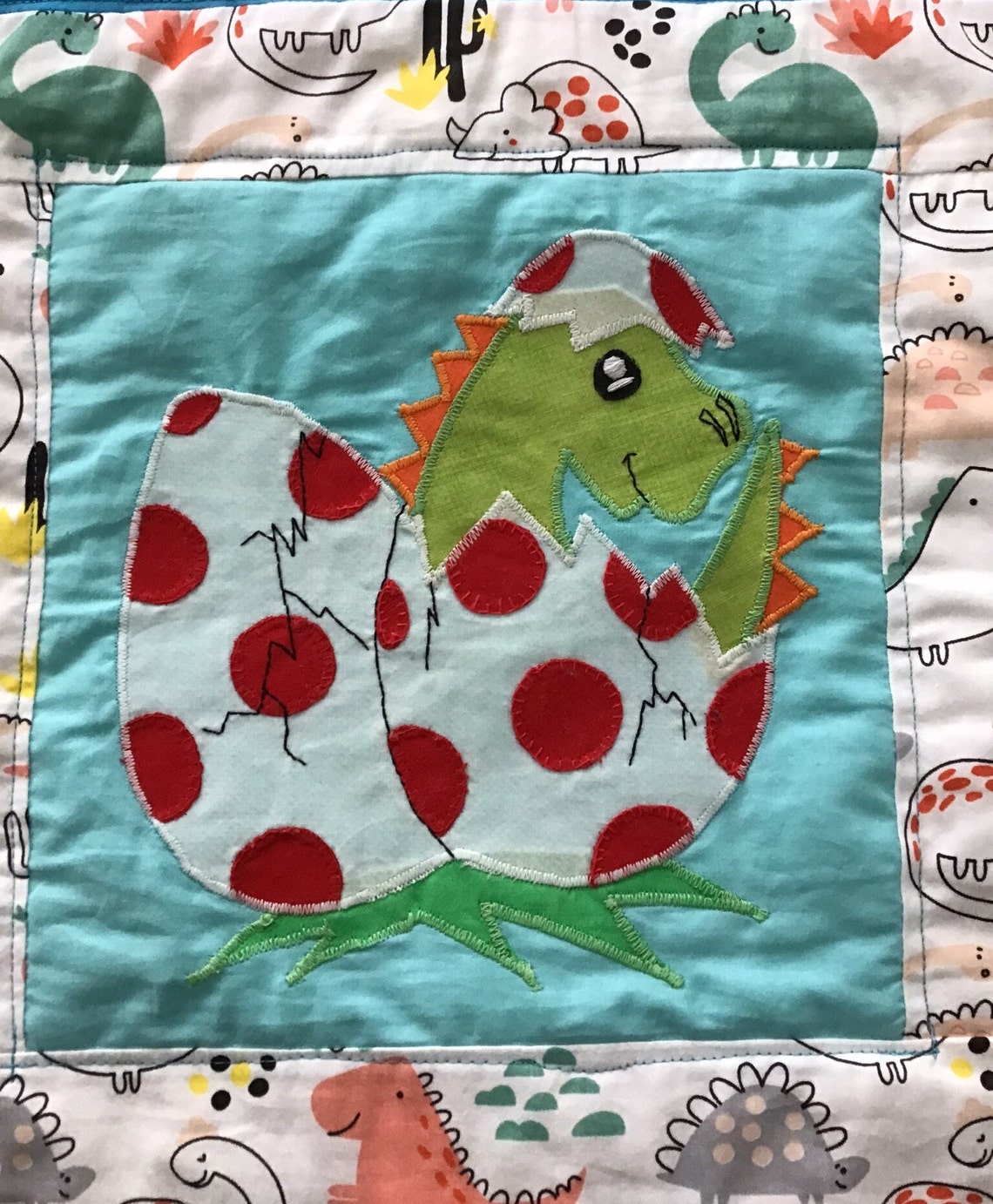 Dinosaur Quilt Sewing Pattern. Cute Dino Babies Crib Sized Quilt. DIY ...