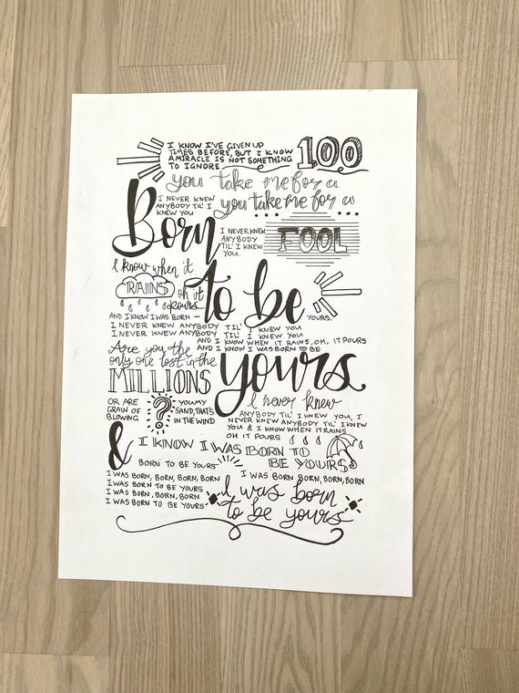 Hand Drawn Lyrics