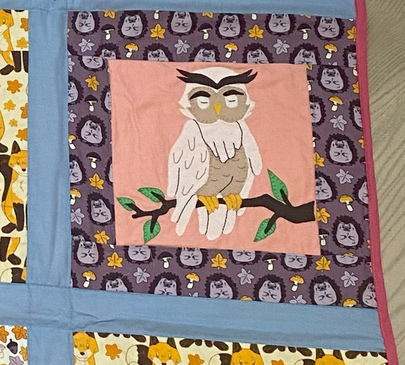 Woodland Animals Quilt Sewing Pattern. Forest Creatures Babies Crib ...