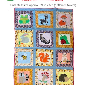 Woodland Animals Quilt Sewing Pattern. Forest Creatures Babies Crib ...