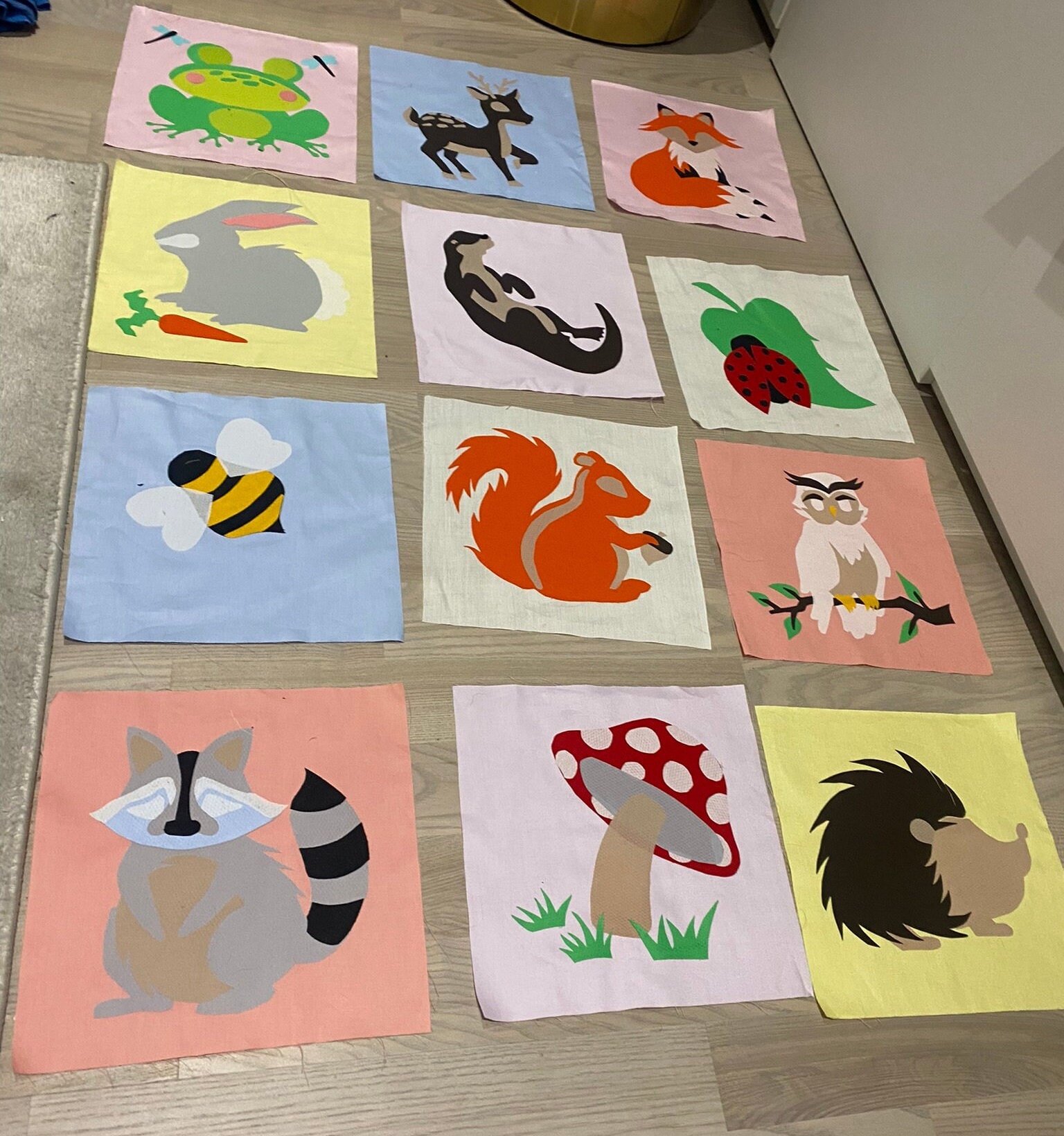 Woodland Animals Quilt Sewing Pattern. Forest Creatures Babies Crib ...