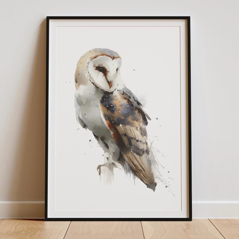 Owl Watercolours A4 - Etsy UK