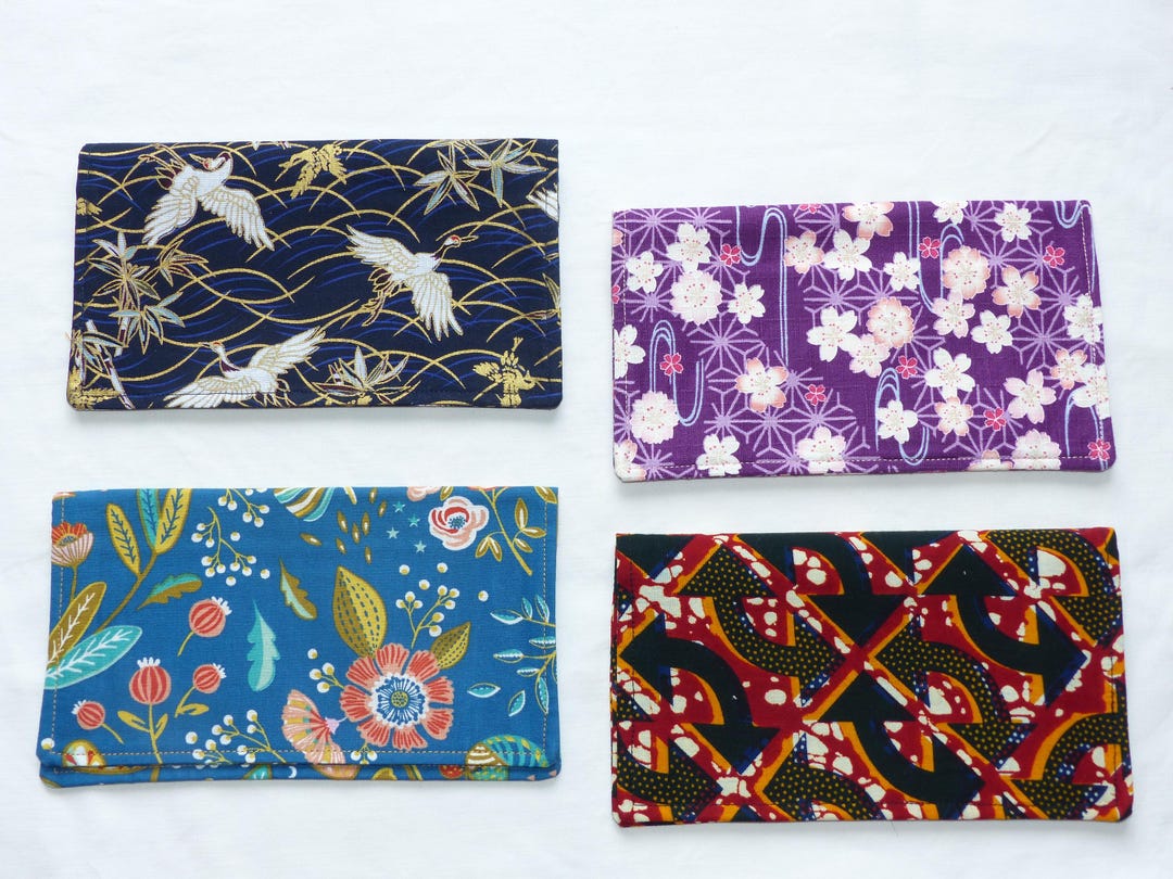 Japanese Fabric Checkbook Holder, Original Printed Checkbook Cover - Etsy