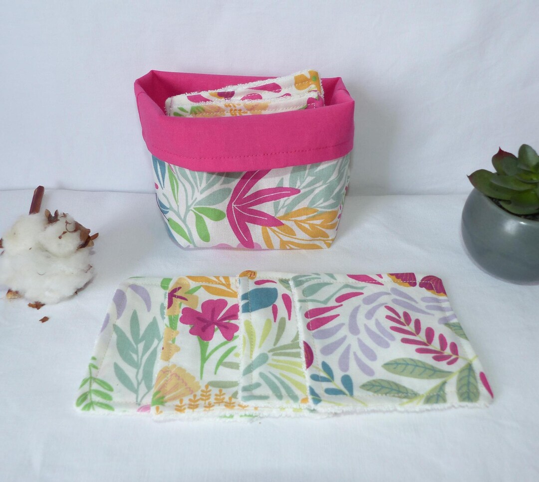 Washable Bamboo Sponge Wipes and Storage Basket - Etsy