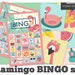 Flamingo Printable, Flamingo Bingo, Flamingo Party Printable, Flamingo ...