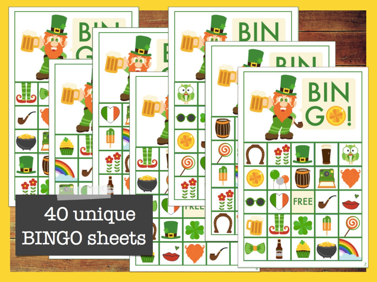 St Patricks Day Bingo, St Pattys Day Bingo, St Patricks Day Party ...