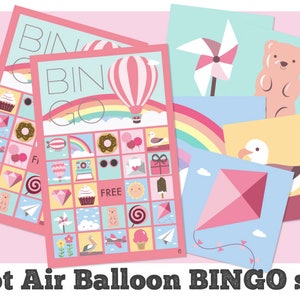 Hot Air Balloon Bingo Game, Baby Shower Party (digital Download) - Etsy