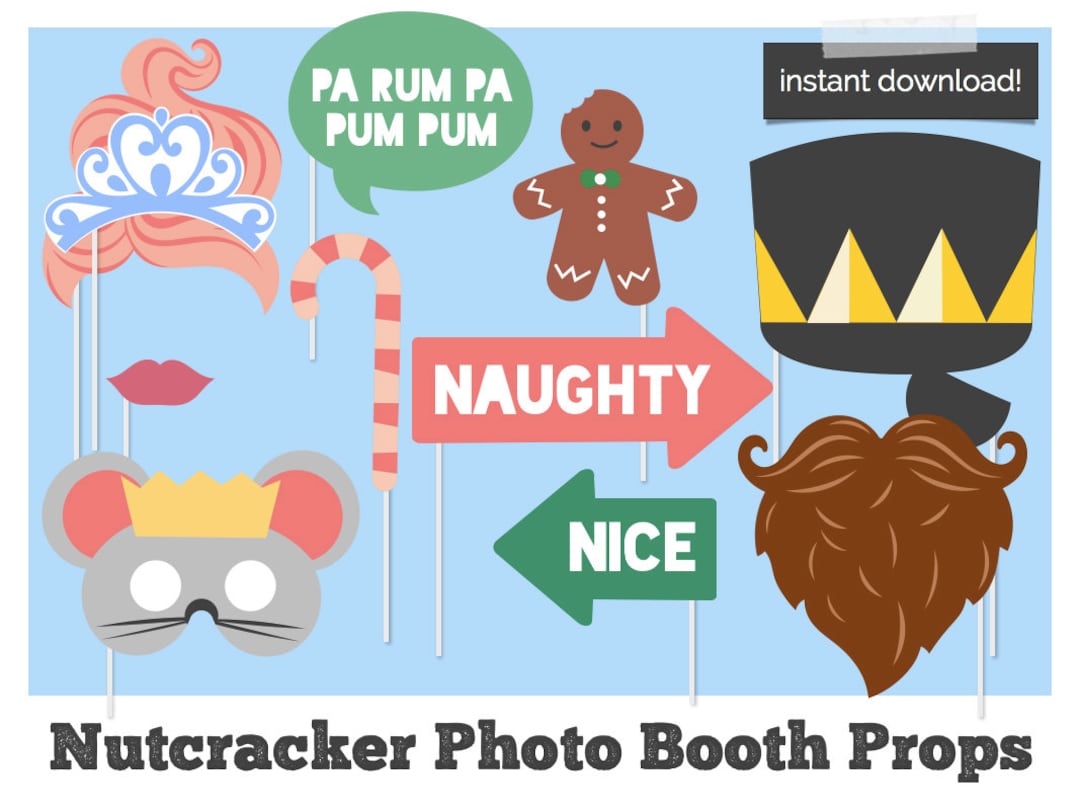 Nutcracker Photo Booth Props, Nutcracker Ballet Party, Instant Download ...