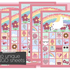 Unicorn Bingo, Unicorn Party Games, Bingo Printable, Unicorn Games ...