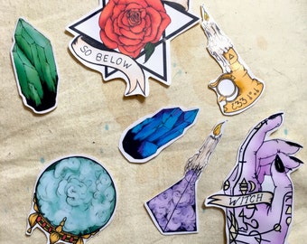 Illustrated stickers | Etsy