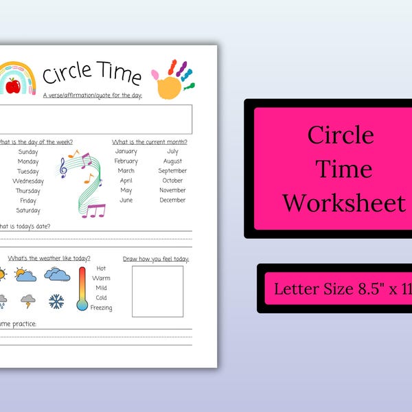Circle Time Activity - Etsy