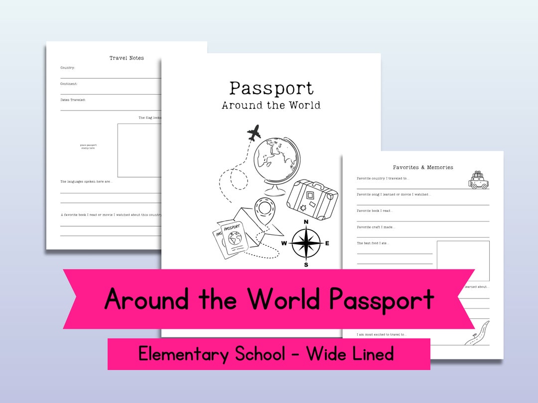 Around the World Passport, Young Learners Homeschool Travel Activities ...