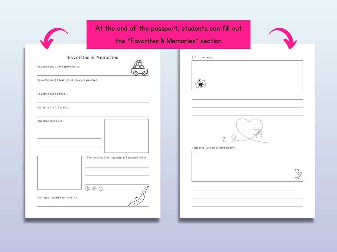 Around the World Passport, Young Learners Homeschool Travel Activities ...