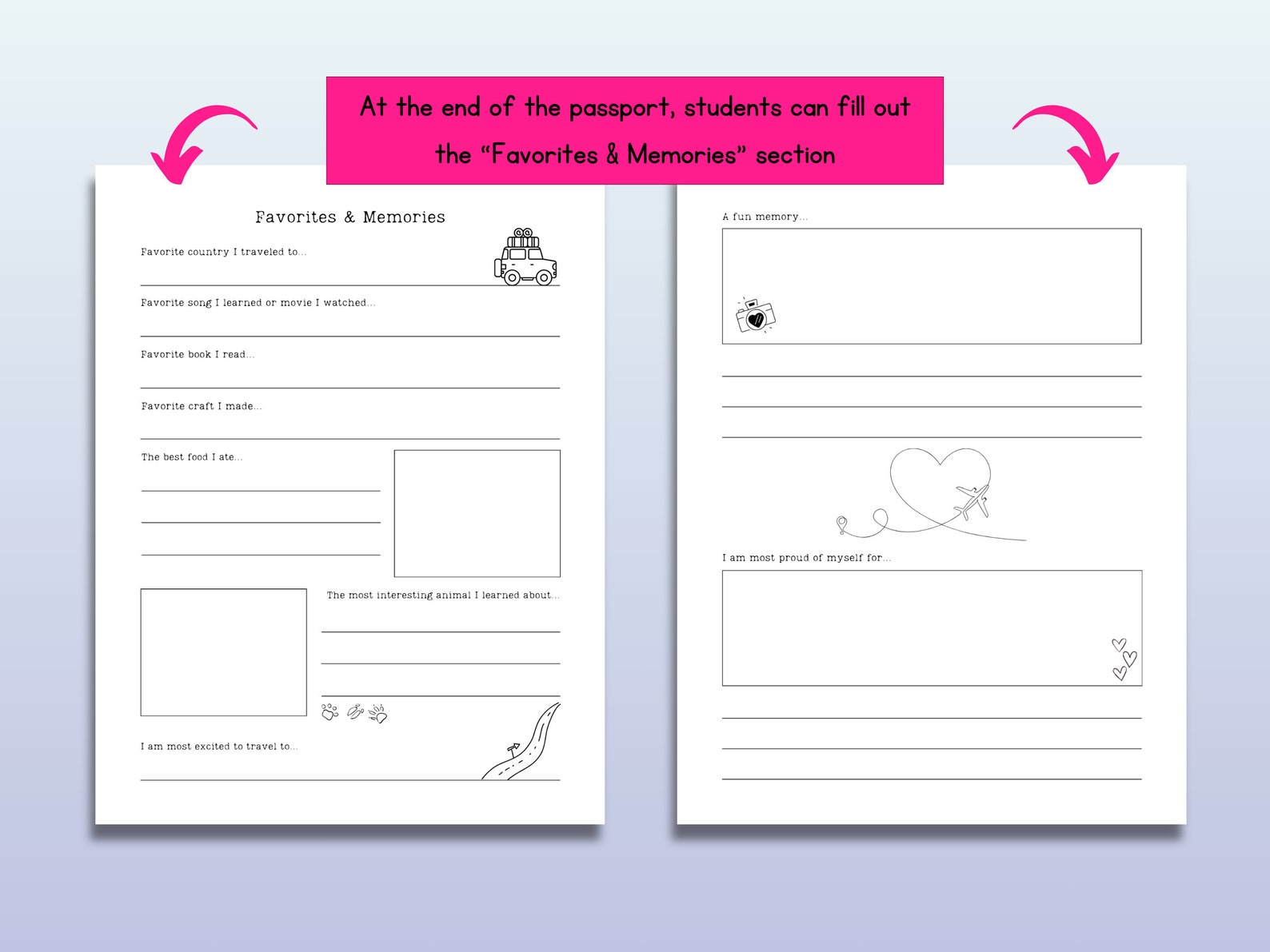 Around the World Passport, Young Learners Homeschool Travel Activities ...