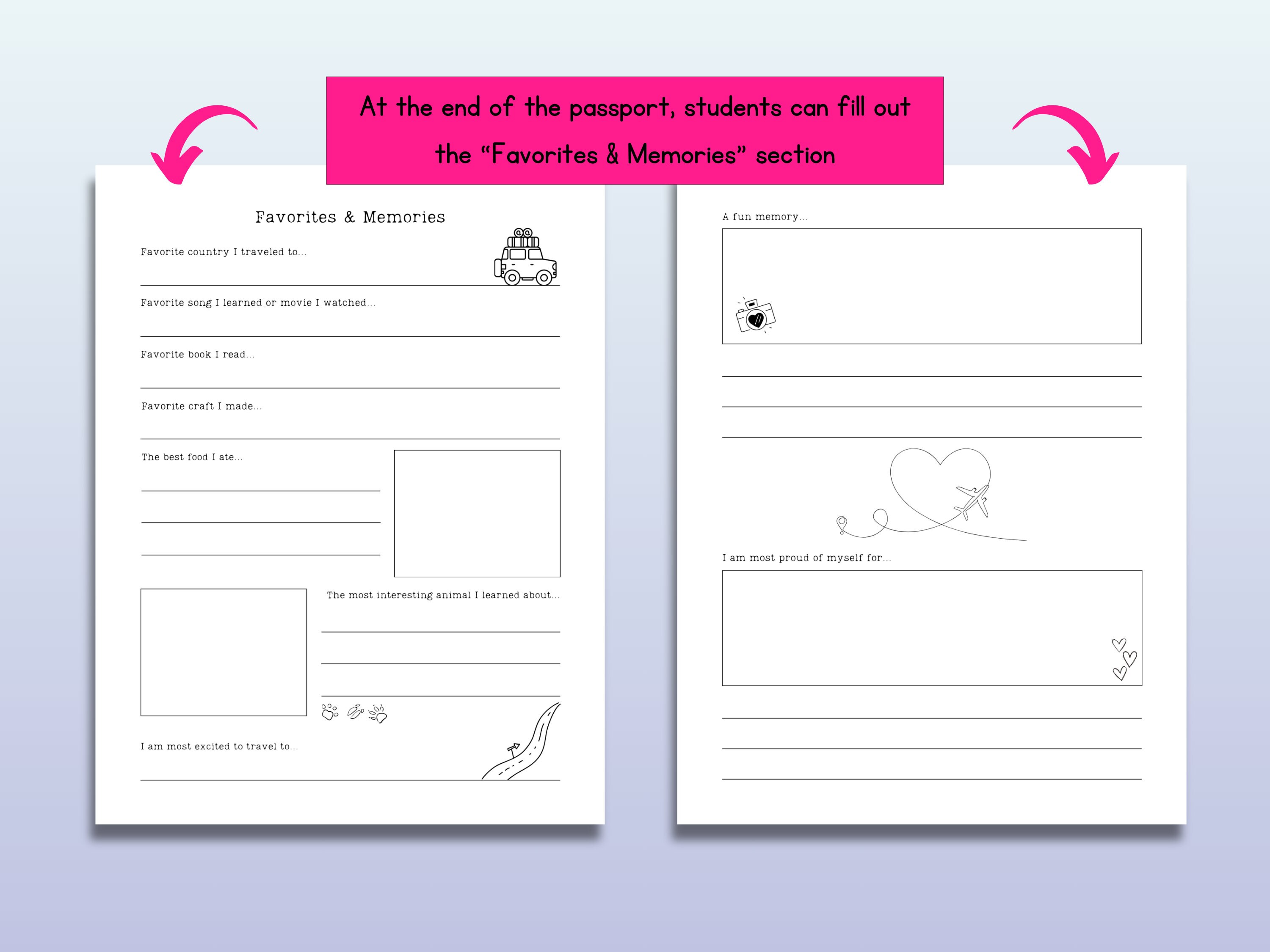 Around the World Passport, Young Learners Homeschool Travel Activities ...