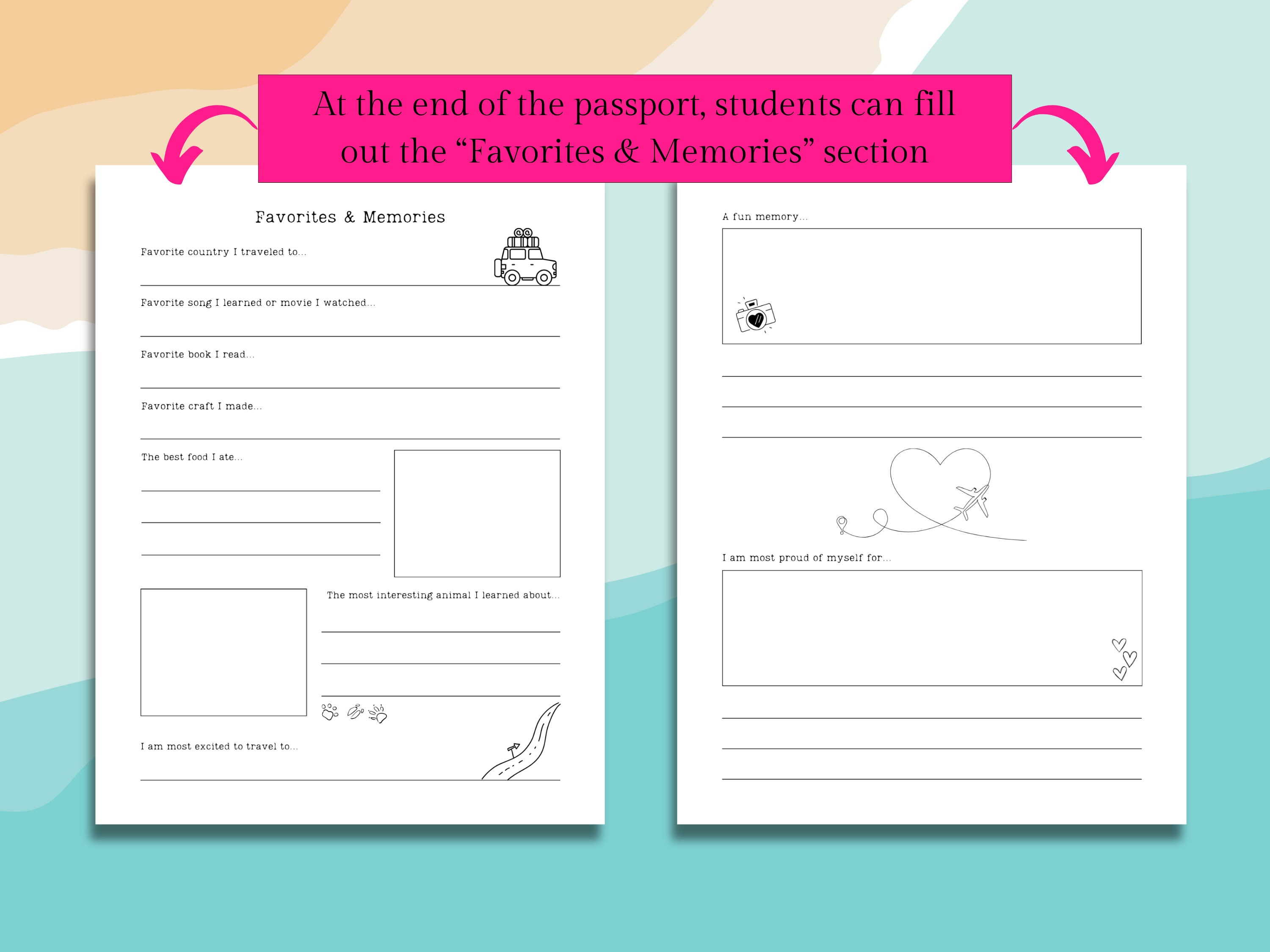 Around the World Passport, Young Learners Homeschool Travel Activities ...