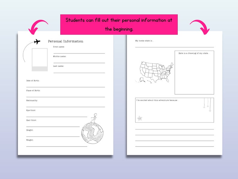 Around the World Passport, Young Learners Homeschool Travel Activities ...