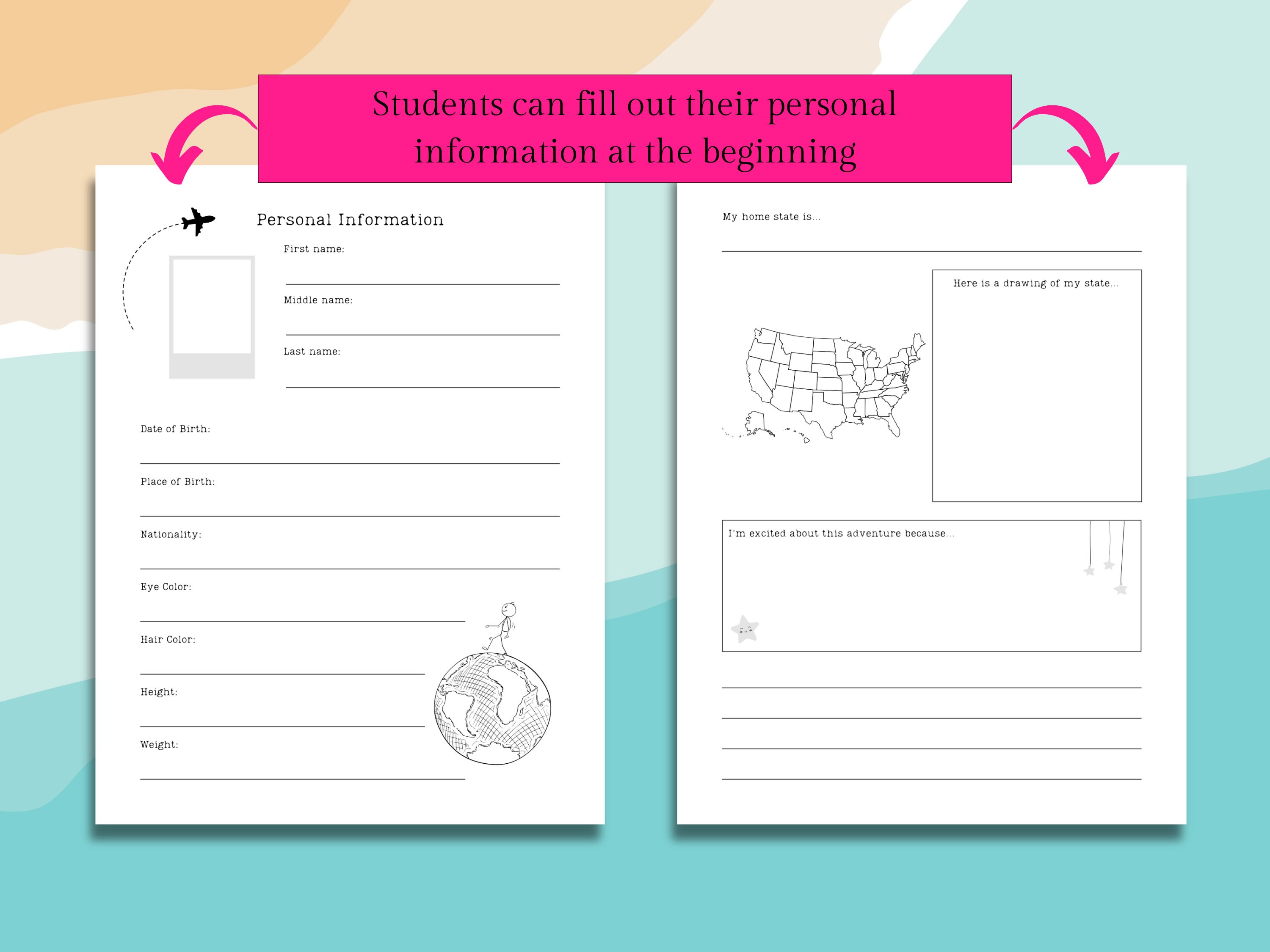 Around the World Passport, Young Learners Homeschool Travel Activities ...