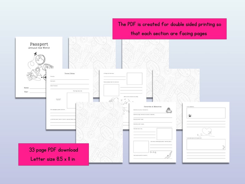 Around the World Passport, Young Learners Homeschool Travel Activities ...