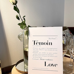 Affiche définition Temoin | Etsy