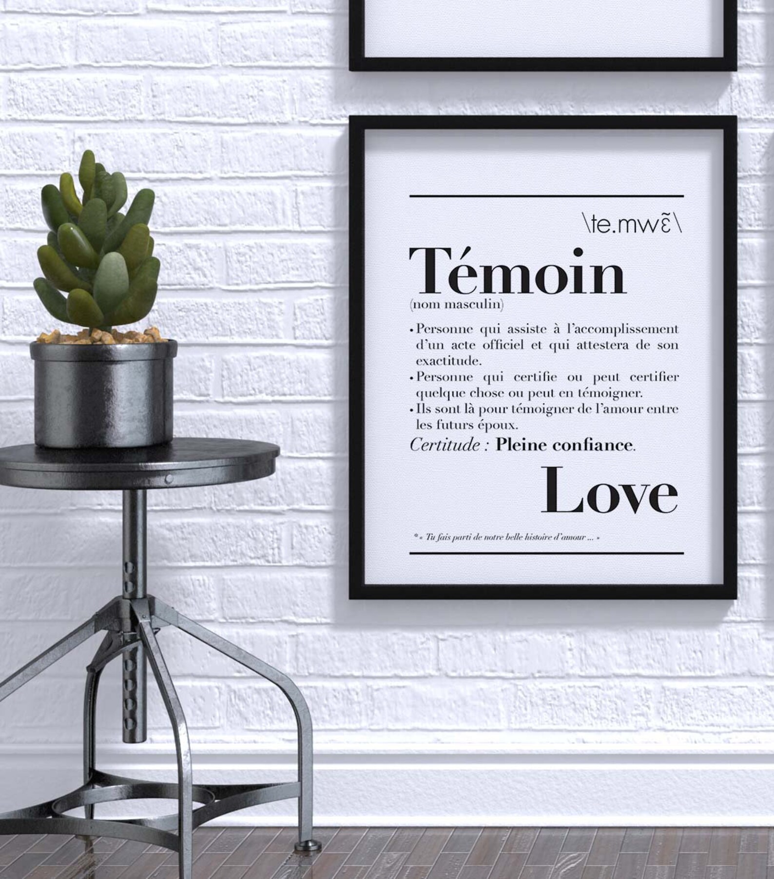 Affiche définition Temoin - Etsy France